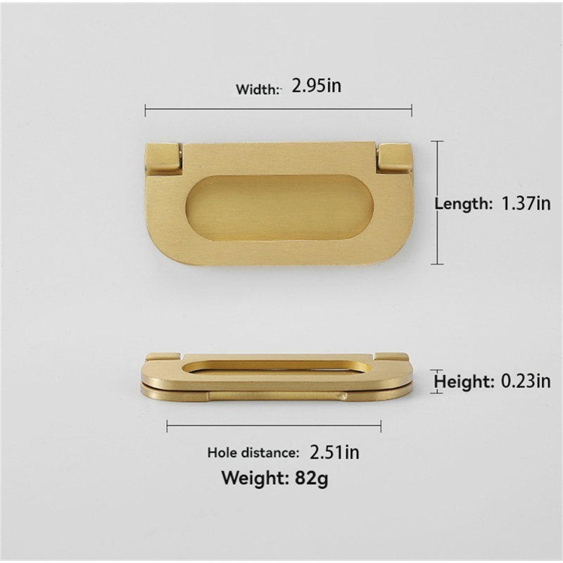 LIYONG Wardrobe Door 0.98" Center Recessed Pull Multipack | Wayfair