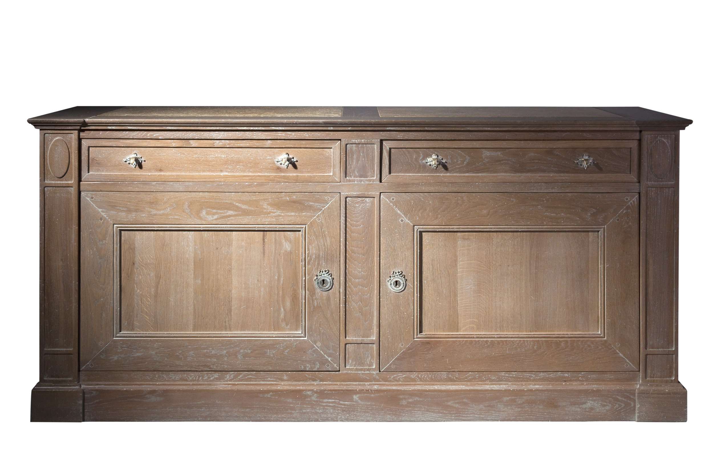 Michel Ferrand Faubourg 78.7" Wide 2 Drawer Oak Wood Sideboard | Perigold