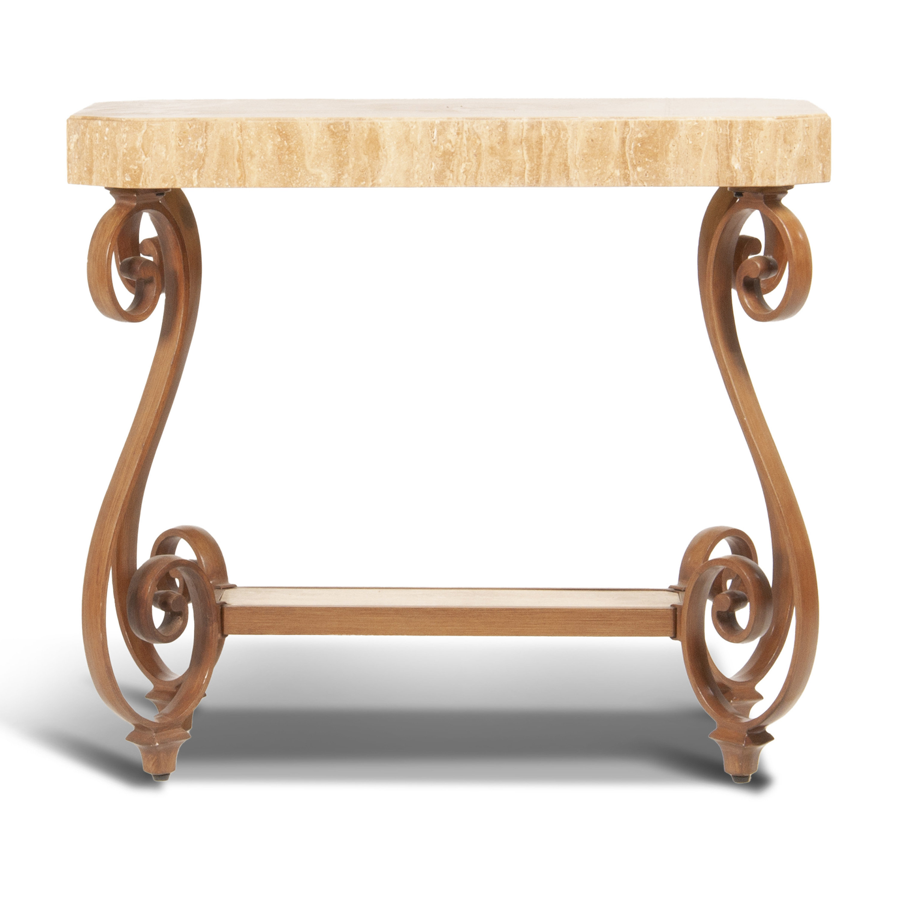 Inspired Visions Adrian Console Table, 38 x 30 Travertine | Wayfair