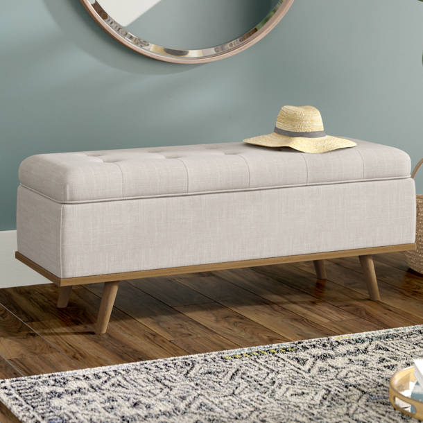 George Oliver Padillo Upholstered Flip Top Storage Bench & Reviews ...