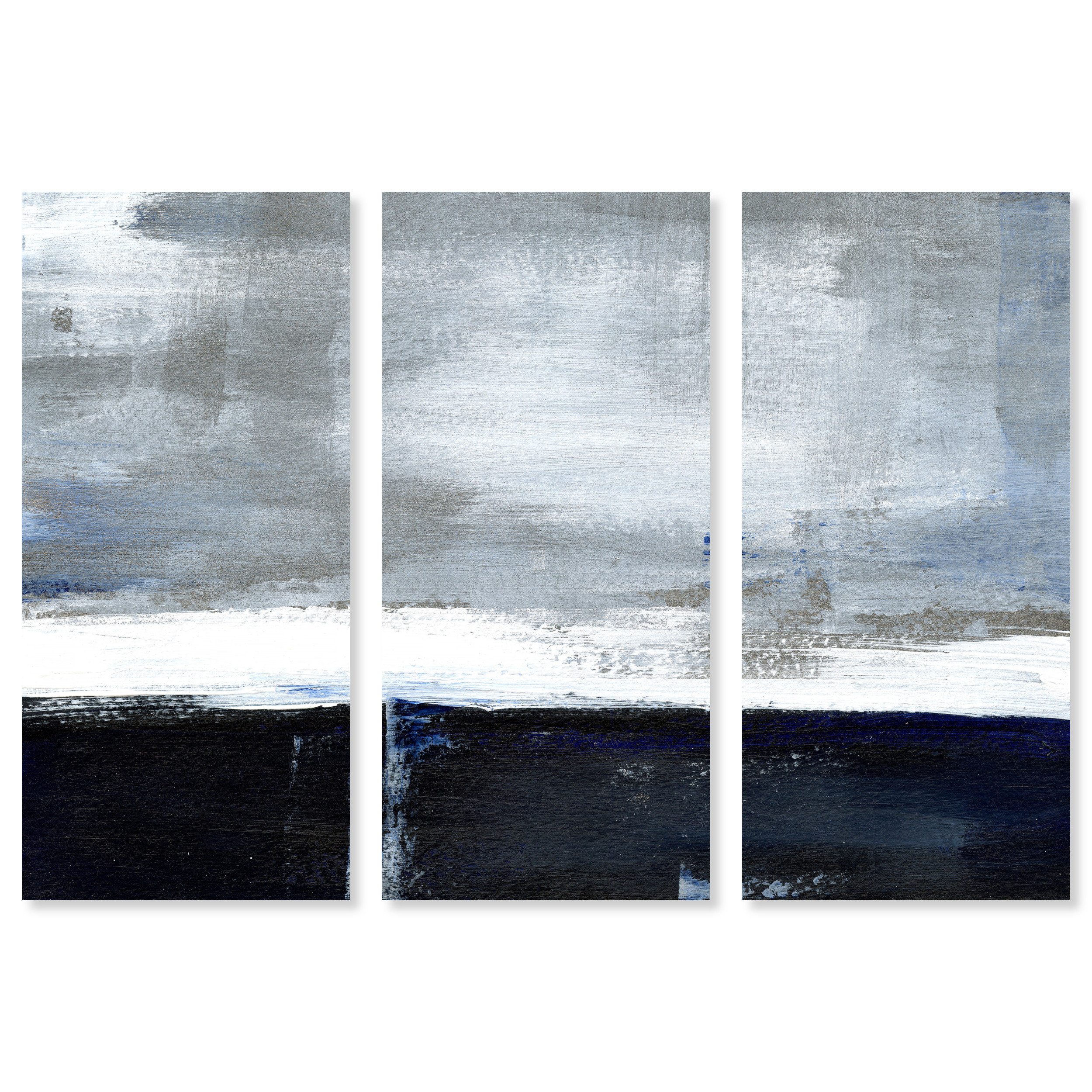 Oliver Gal Fondo " Fondo Triptych, Abstract Cloudy Sky Modern Grey " by ...