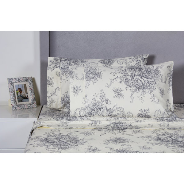 Birch Lane™ Benedictine 100% Cotton Toile Sheet Set & Reviews | Wayfair