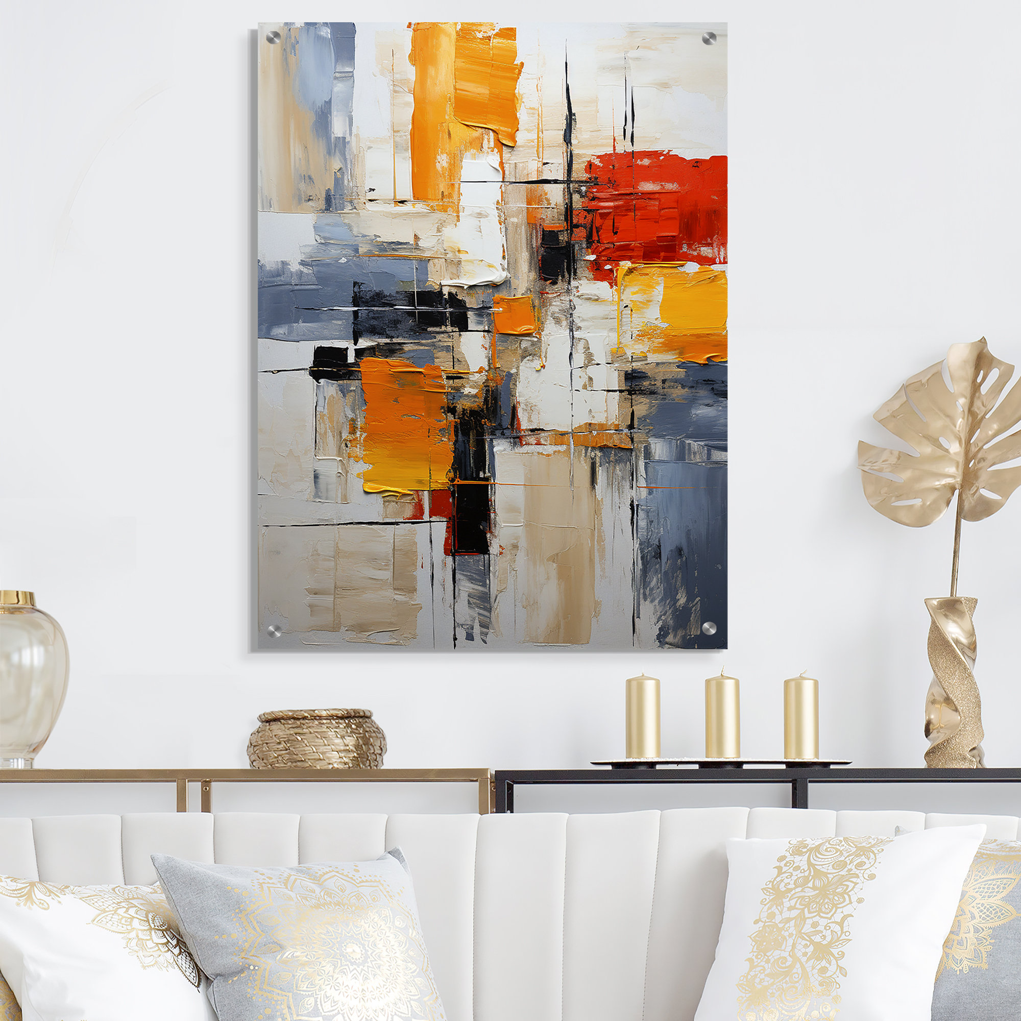 Wrought Studio™ Deconstructed Colorfields Minimal Abstract - Abstract ...