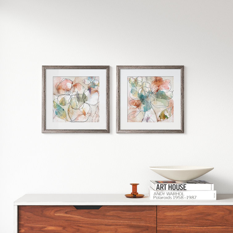 Wade Logan® " Floral Flow " 2 - Pieces Painting Print & Reviews | Wayfair