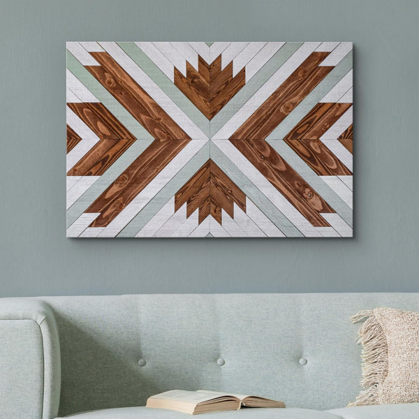 IDEA4WALL Geometric Western Shape Brown Gray Wood Effect Pattern ...