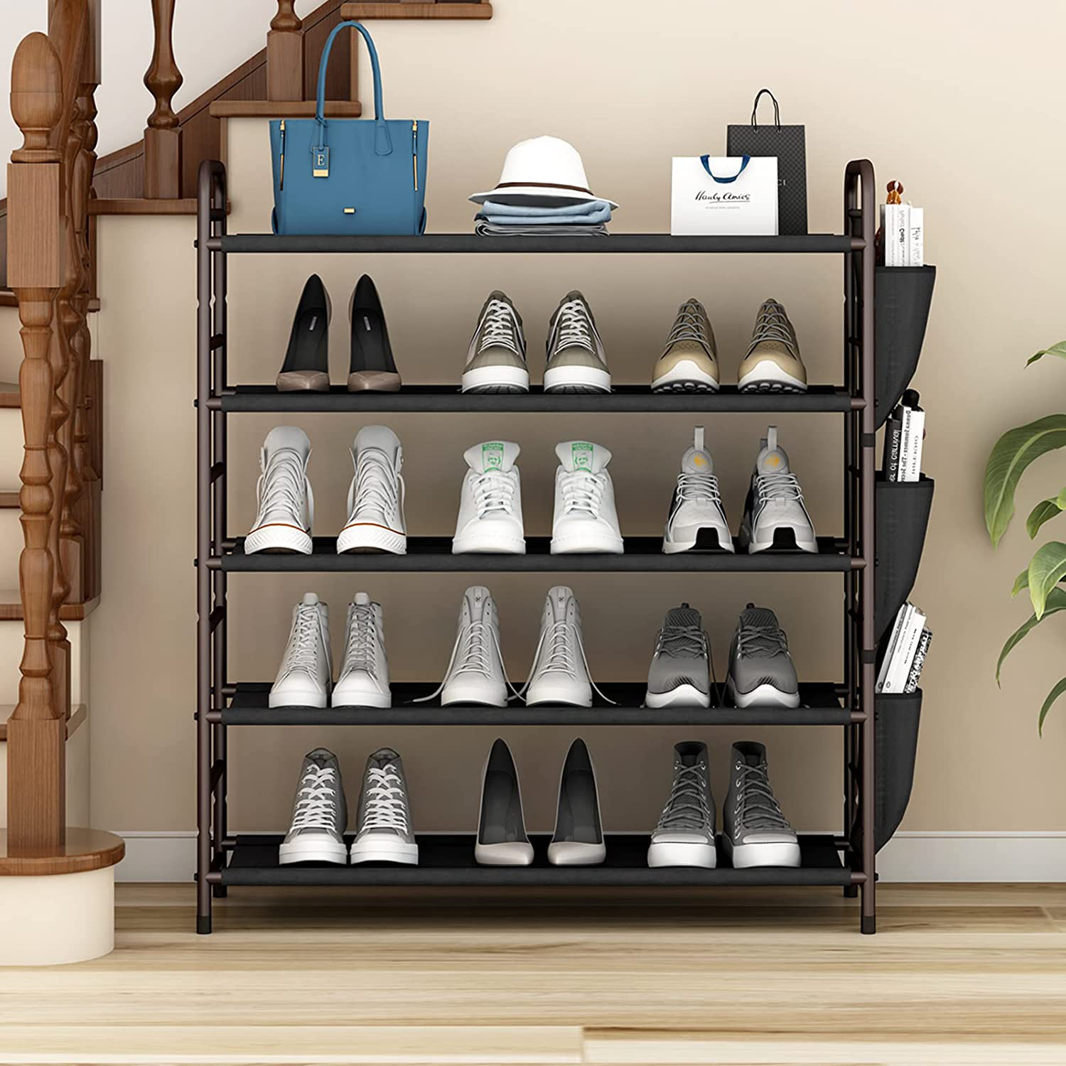 Rebrilliant 20 Pair Stackable Shoe Rack | Wayfair