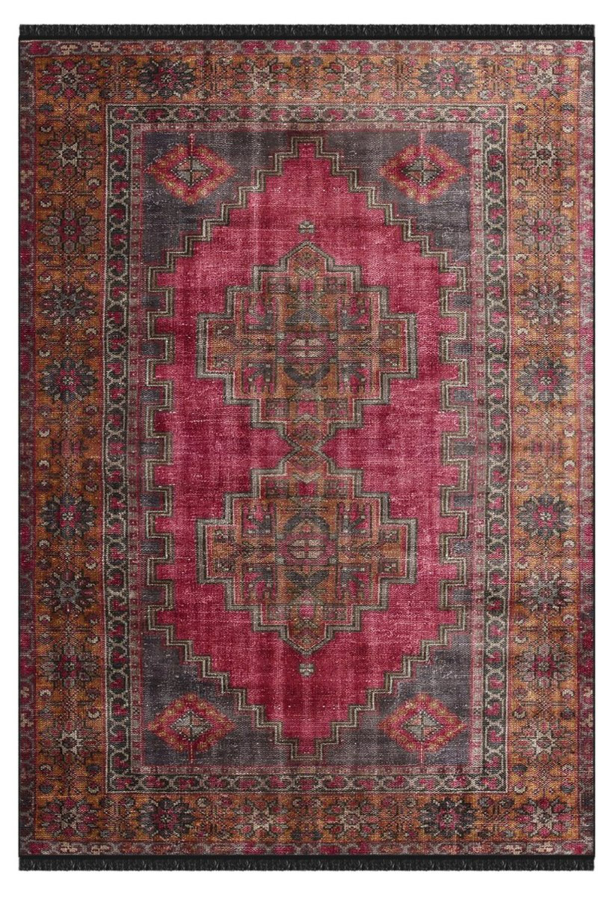 Rugpera Zarewant Fuchsia And Brown Color Southwestern Design Carpet ...