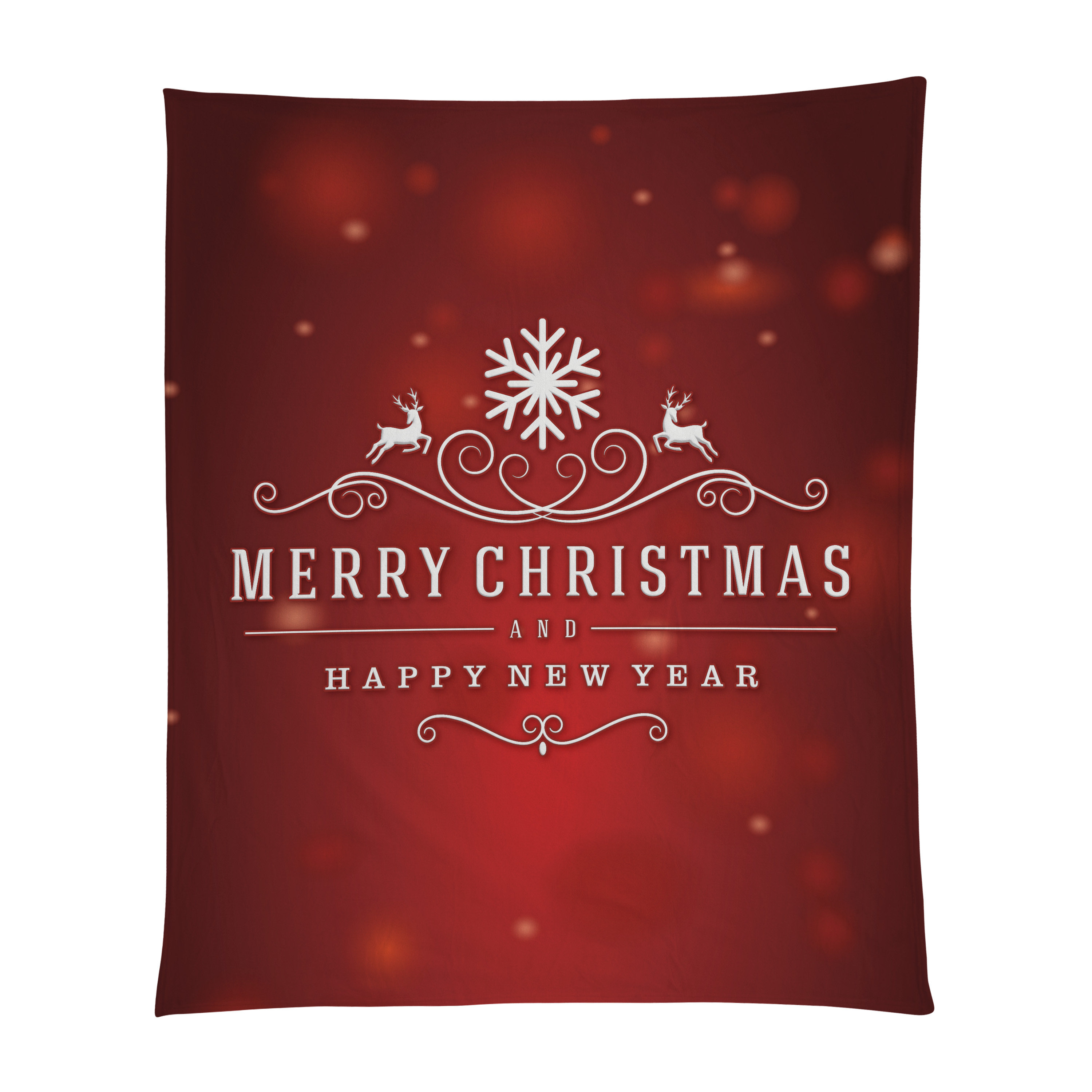 Karisma Decor Red Merry Christmas 50'' x 60'' Soft Plush Blanket with ...