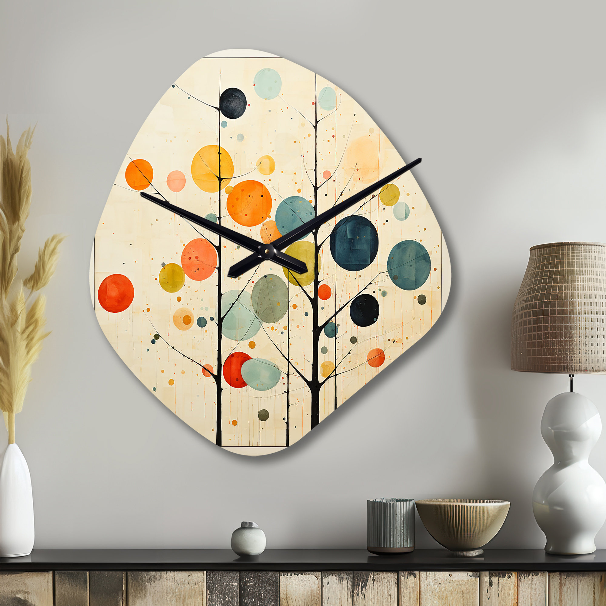 Design Art Beige Mid Century Minimalist Masterpiece - Nebula Shape ...