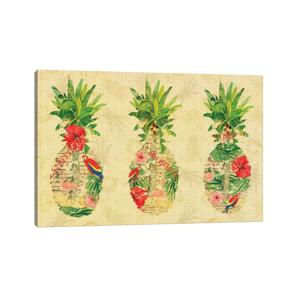 Bay Isle Home Triple Tropical Pineapple Collage by Julie Derice ...