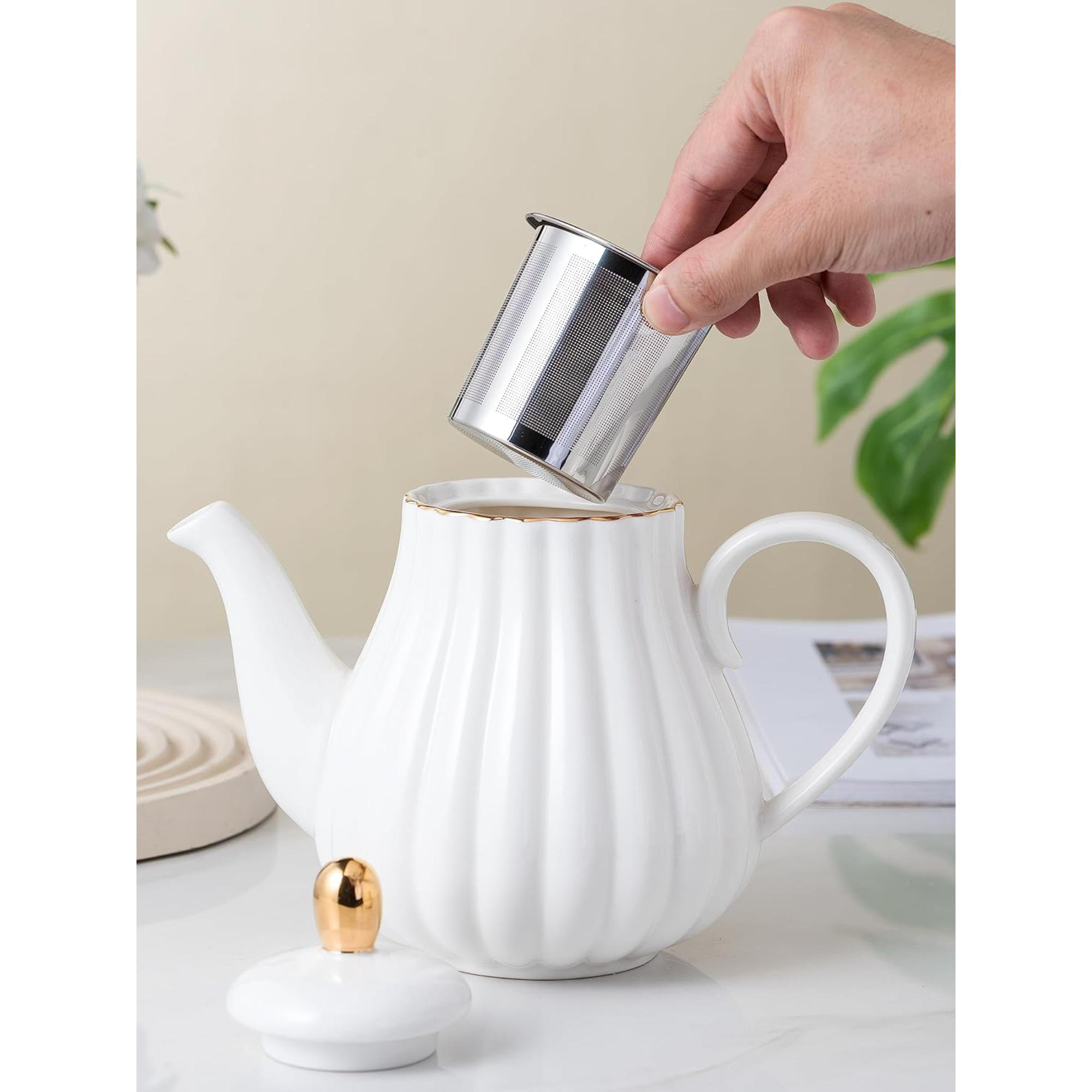 House of Hampton® Fine China Coffee Cup Teacup Set Cups & Saucer With ...