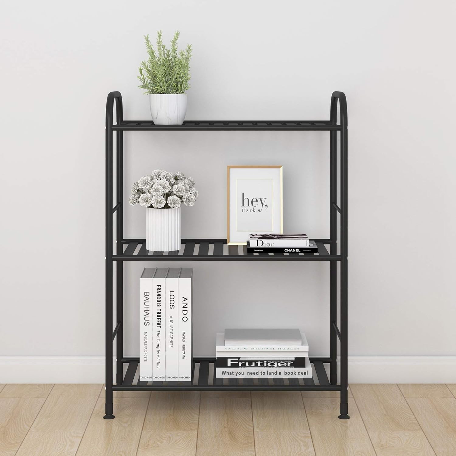 NIHAISHI 3-Tier Adjustable Shelving Unit | Wayfair