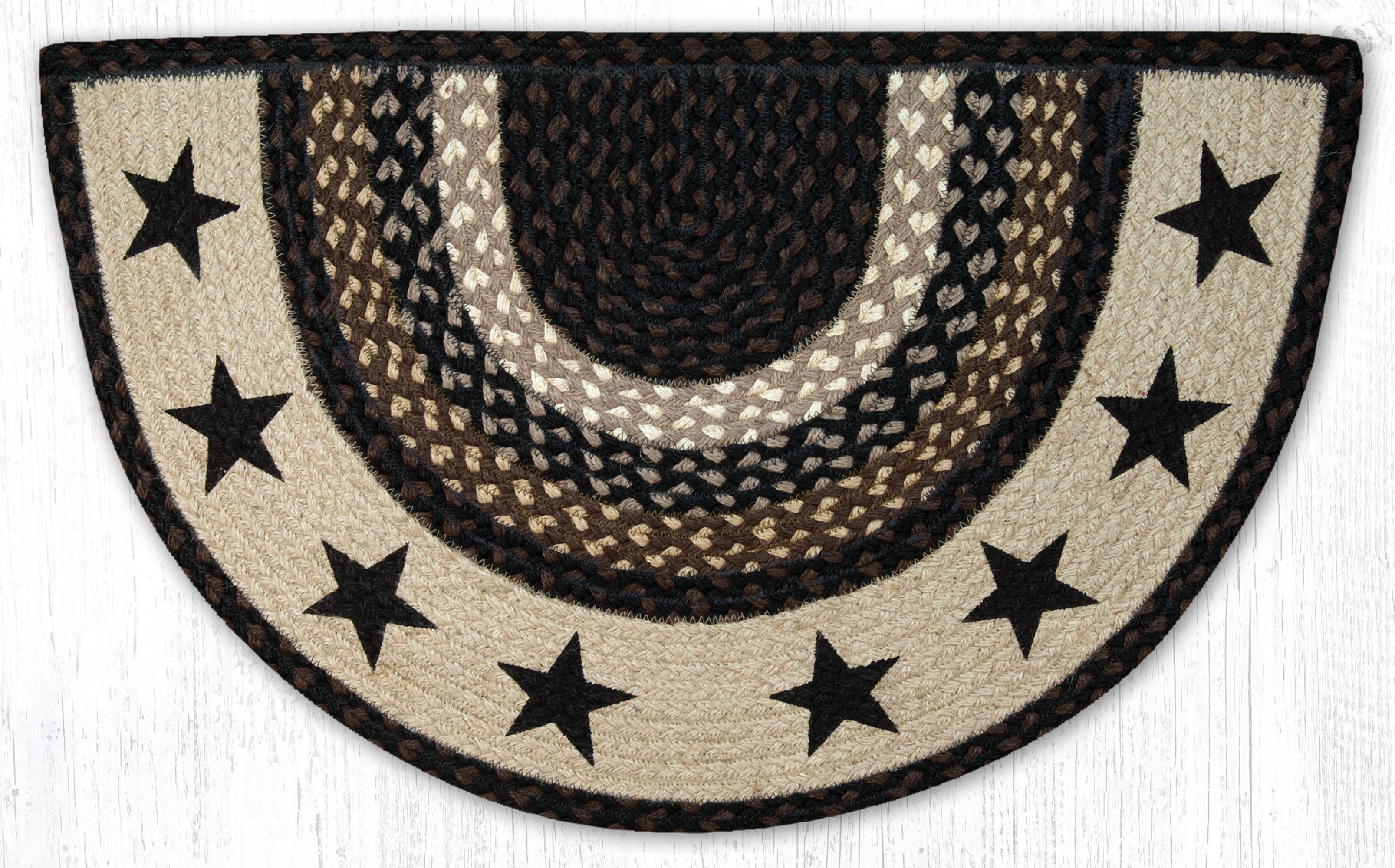 Earth Rugs Black Stars Printed Slice Rug & Reviews | Wayfair