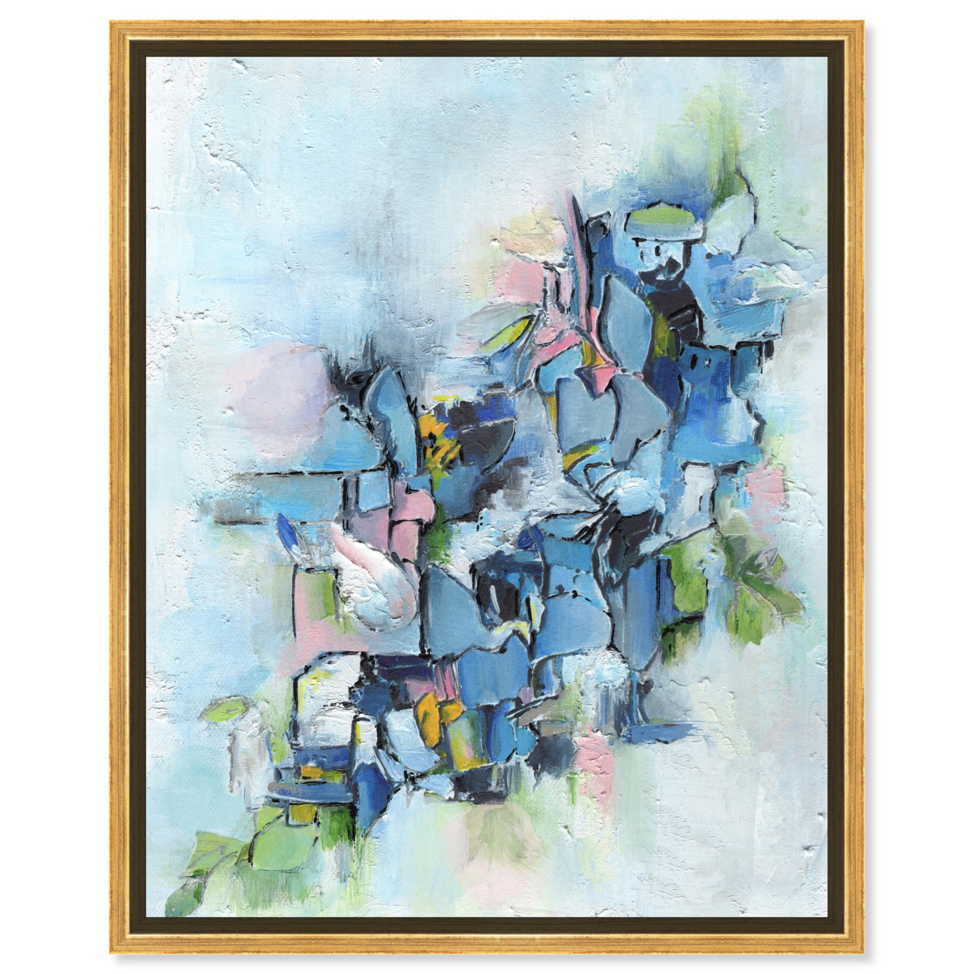 Art Remedy Poesy Canvas Modern Blue Abstract Wall Art by Art Remedy ...