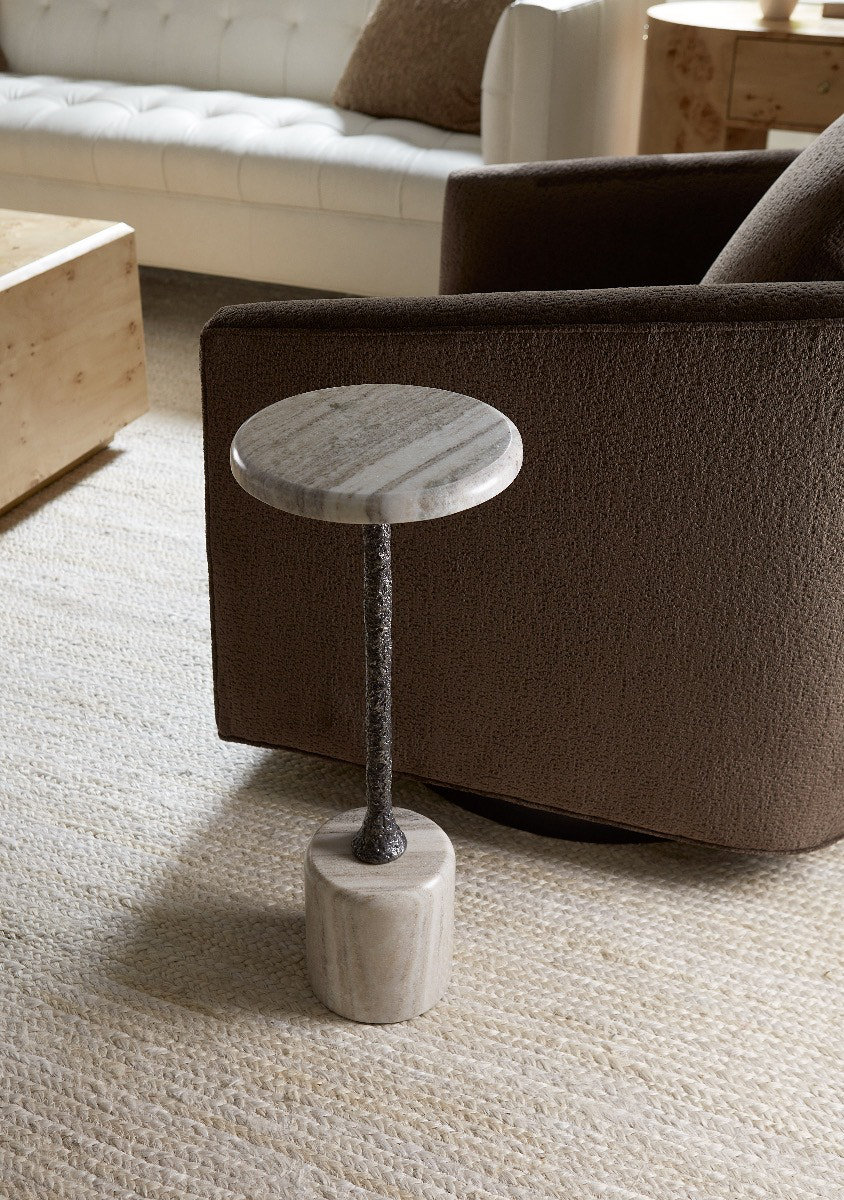 Fairfield Chair Sundries Fleur Marble Top End Table - Wayfair Canada