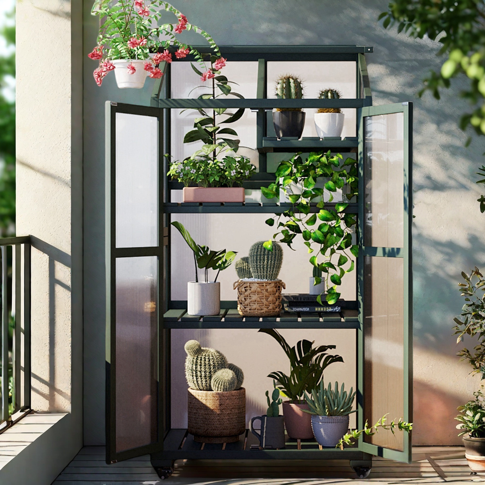 Urbanuniteusa Height Wood Large Greenhouse Balcony Portable Cold Frame ...