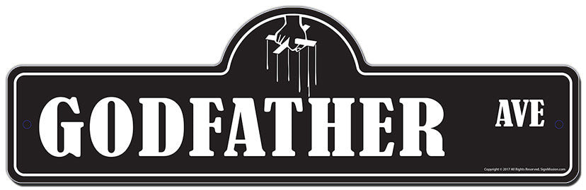SignMission Godfather Street Sign Heavy Duty Plastic 6" X 18" | Wayfair