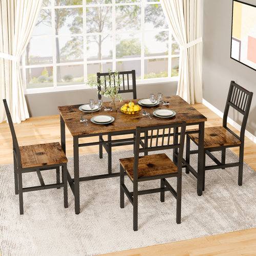 5 Piece Black Kitchen & Dining Room Sets You'll Love | Wayfair