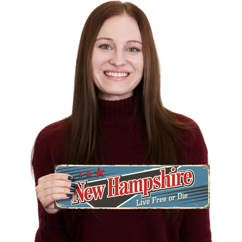 SmartSign Vintage New Hampshire State Sign | Wayfair