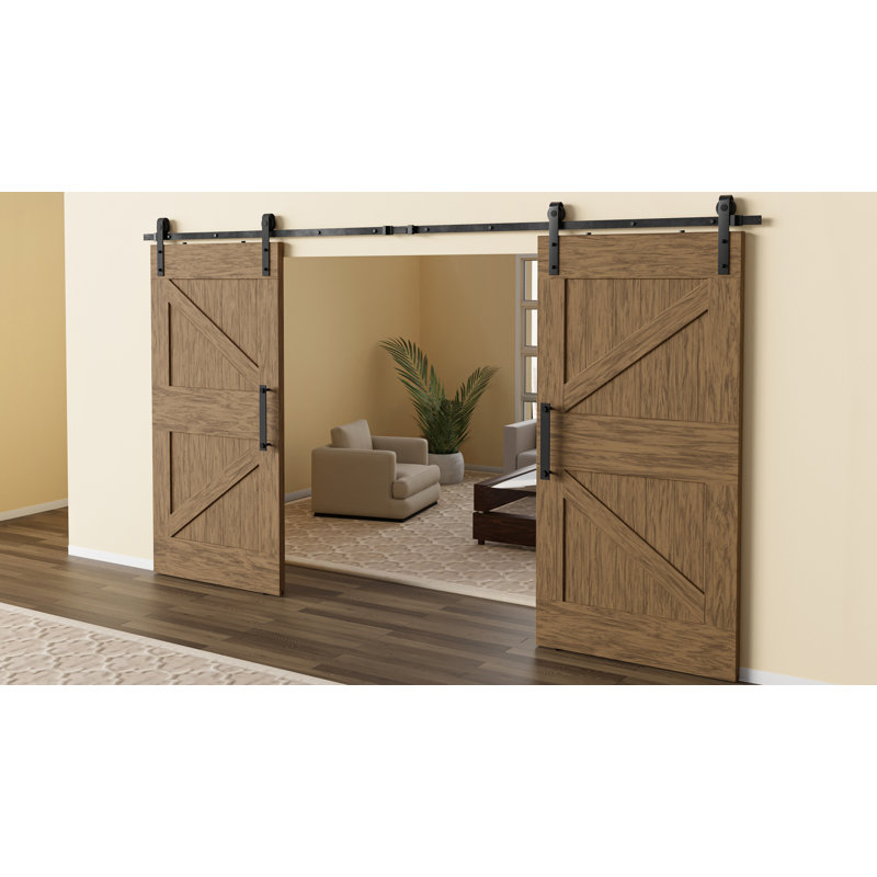 Villar Home Designs Standard Double Track Barn Door Hardware Kit | Wayfair