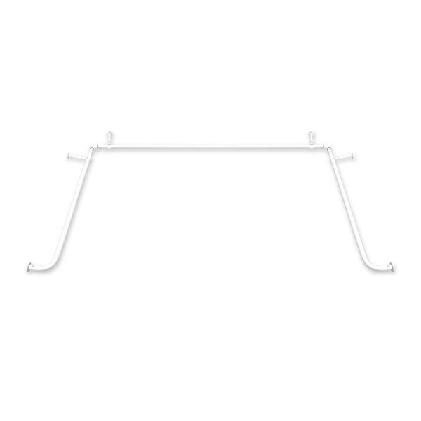 17 Stories Winn Stainless Steel Adjustable Bay Window Single Curtain ...