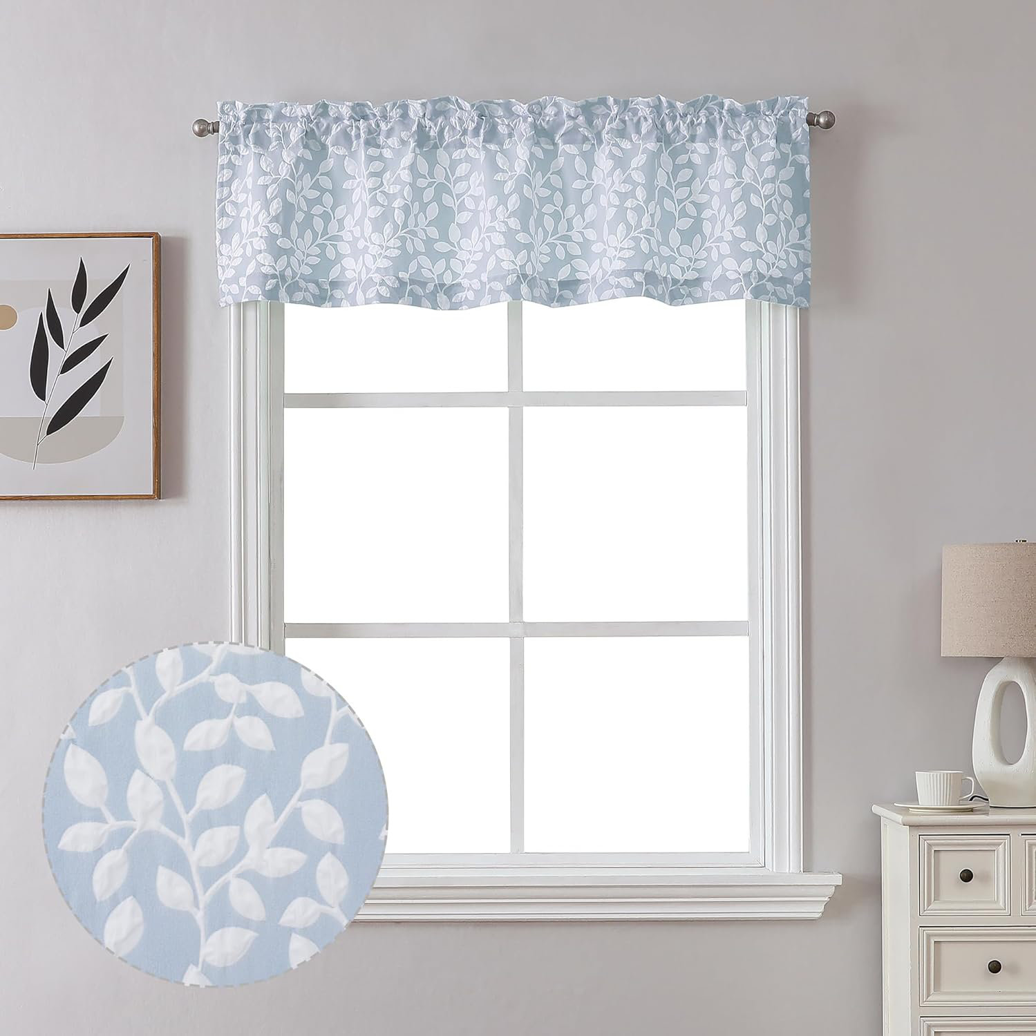 REFISM White Blue Valances for Windows | Wayfair