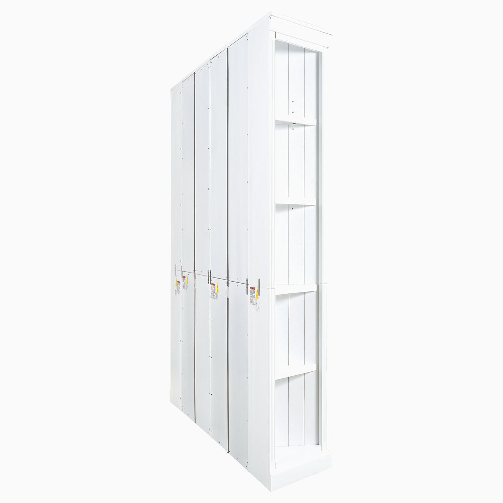 Red Barrel Studio® 83.4" Tall Two Wood Bookcase With Two Corner Shelf ...