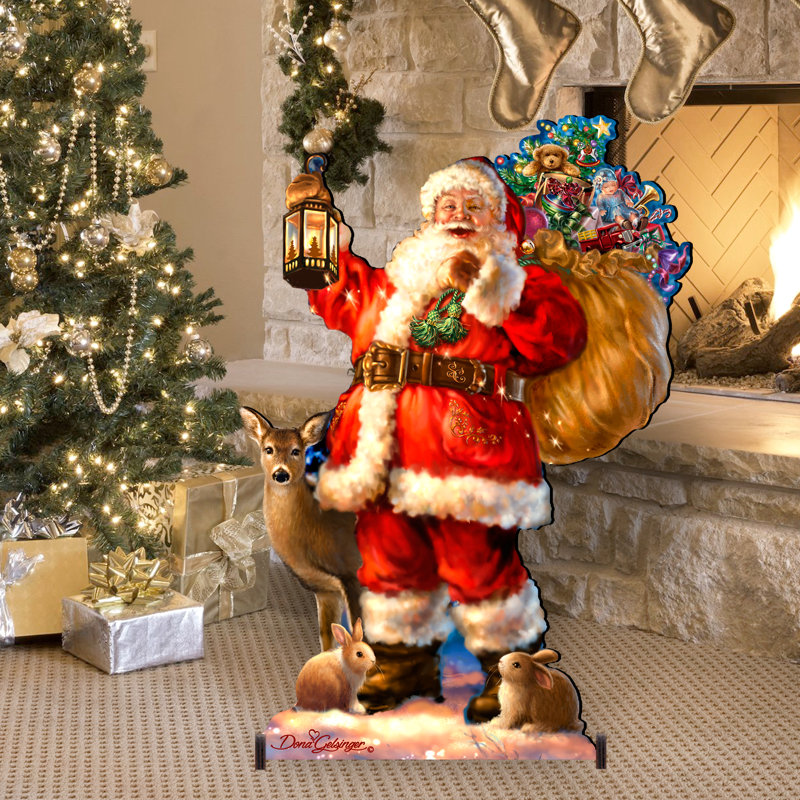 Designocracy Woodland Santa Home and Outdoor Decor Lawn Art & Reviews ...