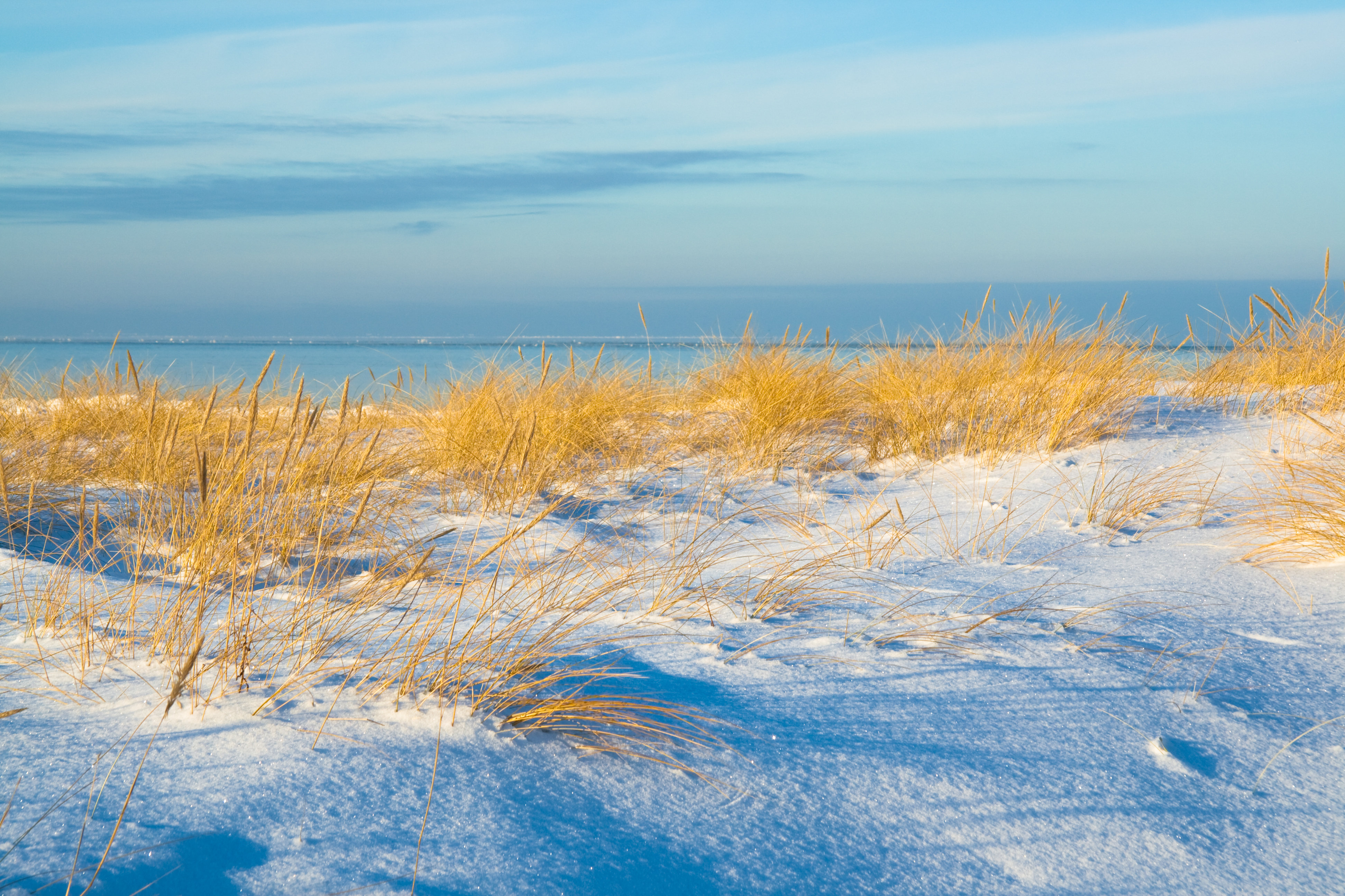 House of Hampton Cloninger Sand Dunes Under Snow - Wrapped Canvas ...