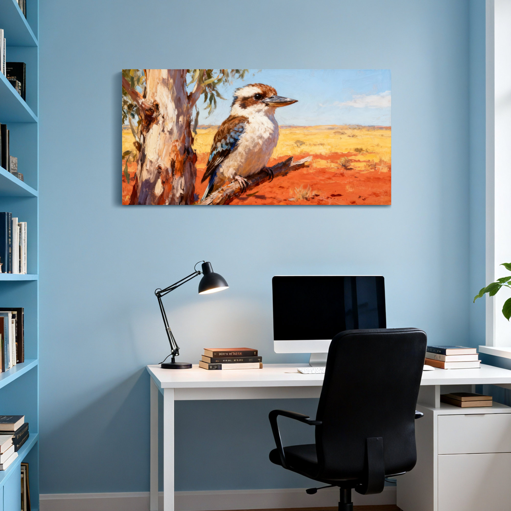 Red Barrel Studio® Animals Kookaburra Perched On Tree Branch In Outback ...