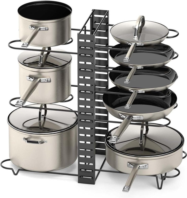 Ivy Bronx Metal Free Standing Pot Rack | Wayfair