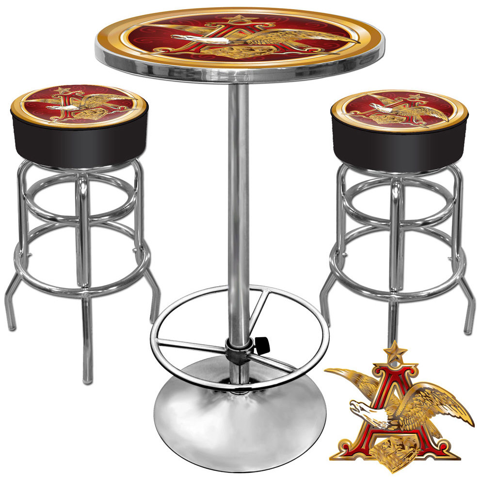 Trademark Global Ultimate A and Eagle Game Room 3 Piece Pub Table Set ...
