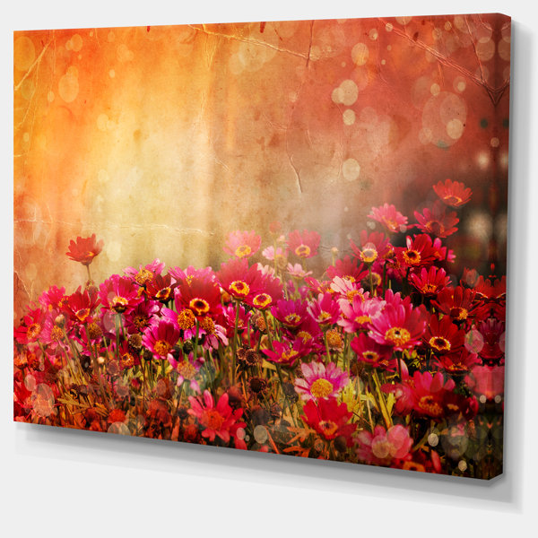 DesignArt Spring Little Flowers At Sunset On Canvas Print - Wayfair Canada