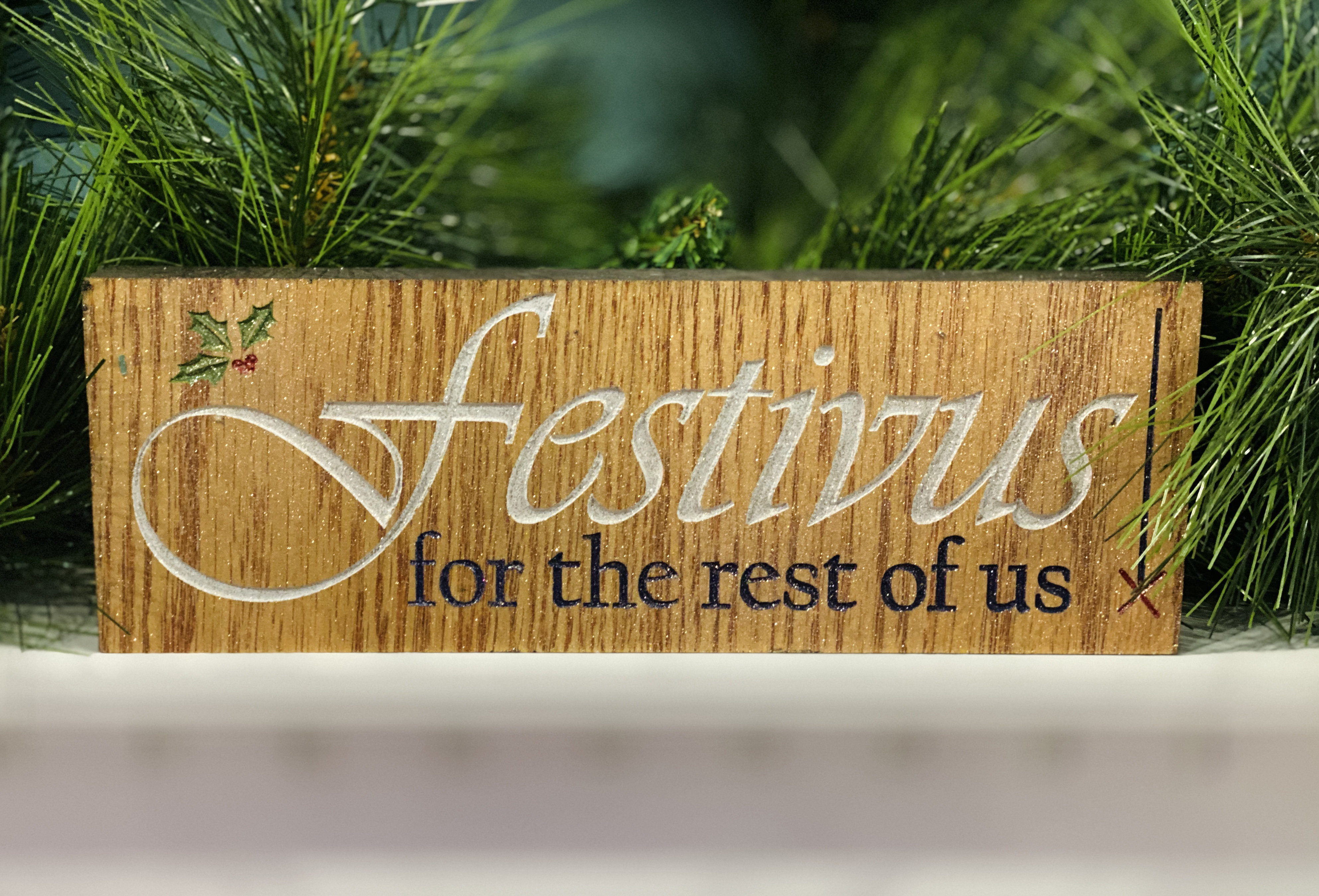 The Holiday Aisle® Festivus Mantle Sign / Holiday Table Decor - Wayfair ...