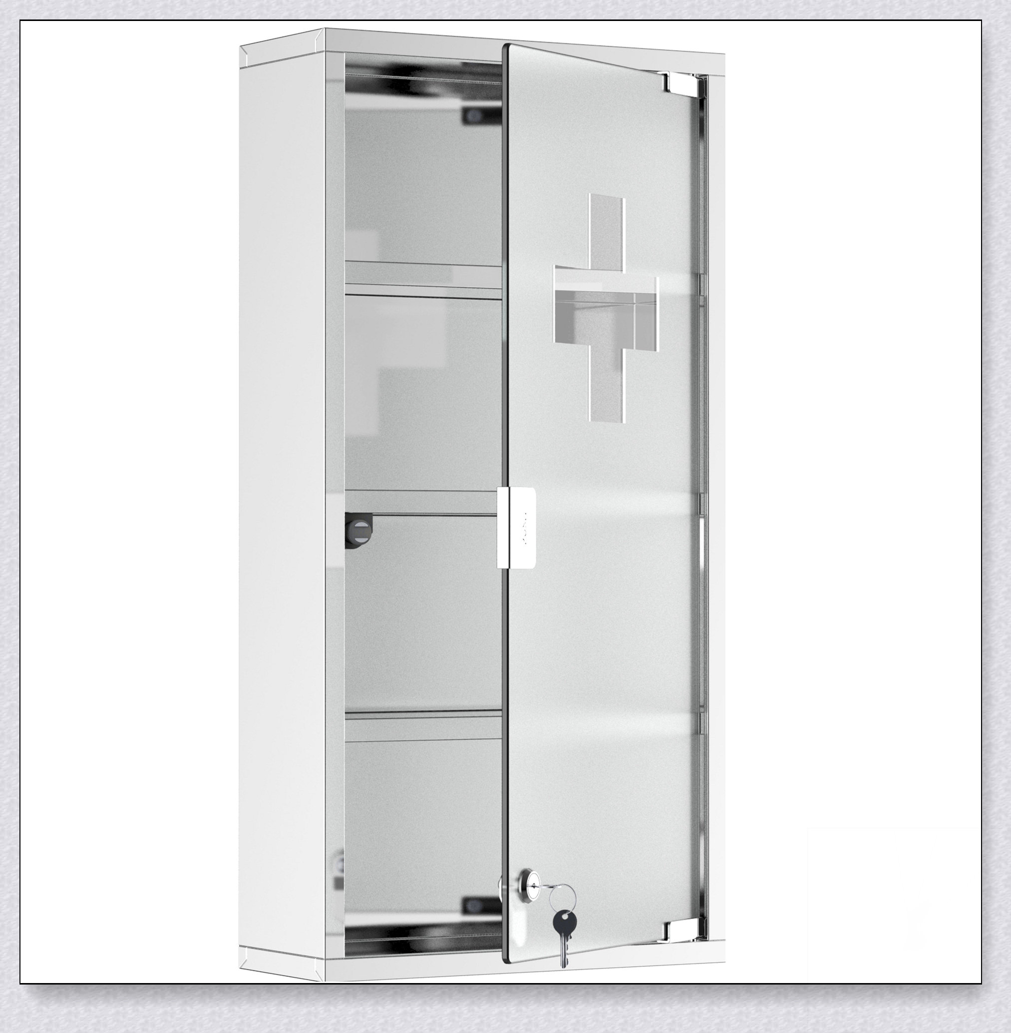 Rebrilliant kleankin Wall Mounted Medicine Cabinet, Locking Wall ...