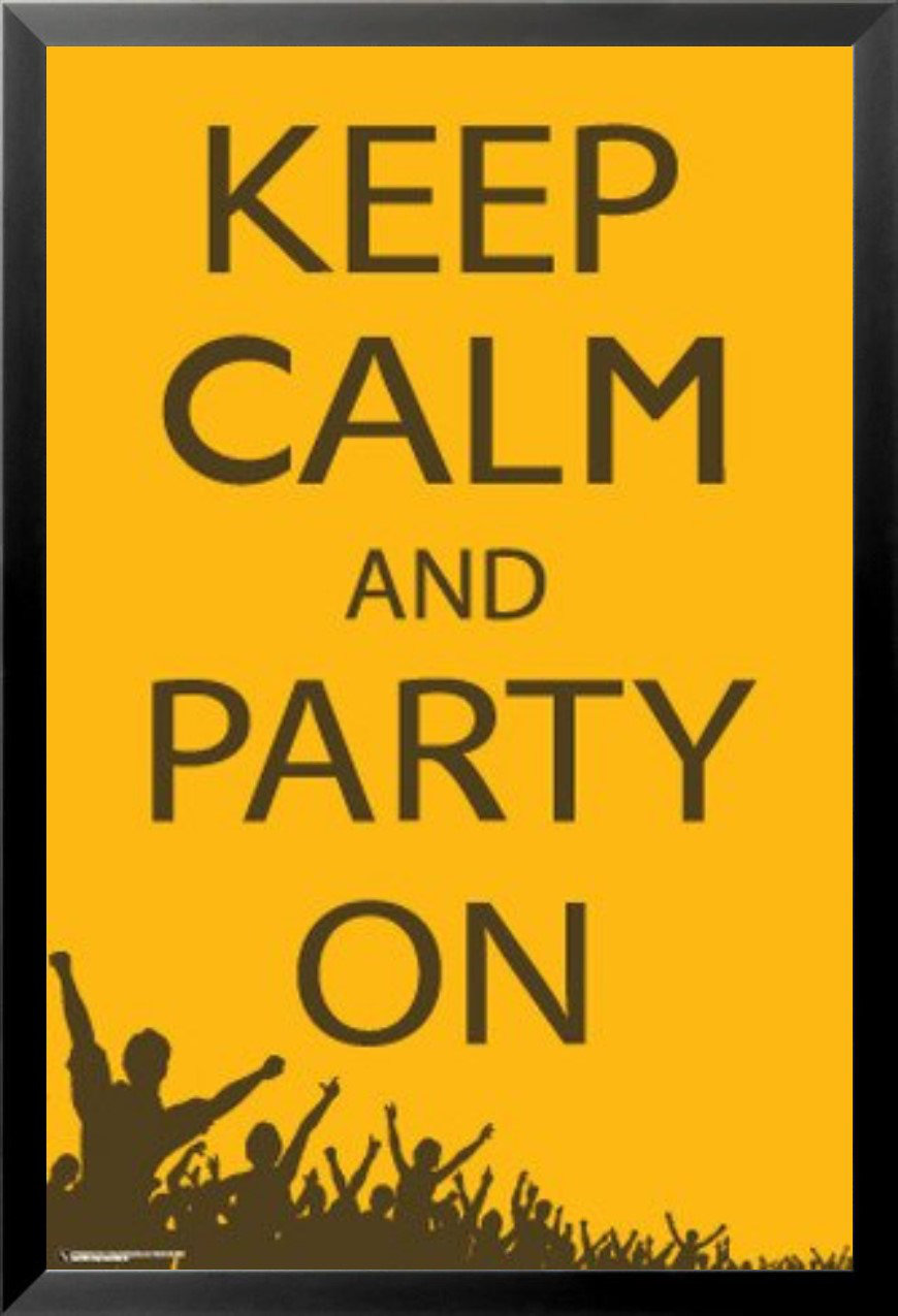 Buy Art For Less 'Keep Calm and Party on' Framed Textual Art | Wayfair