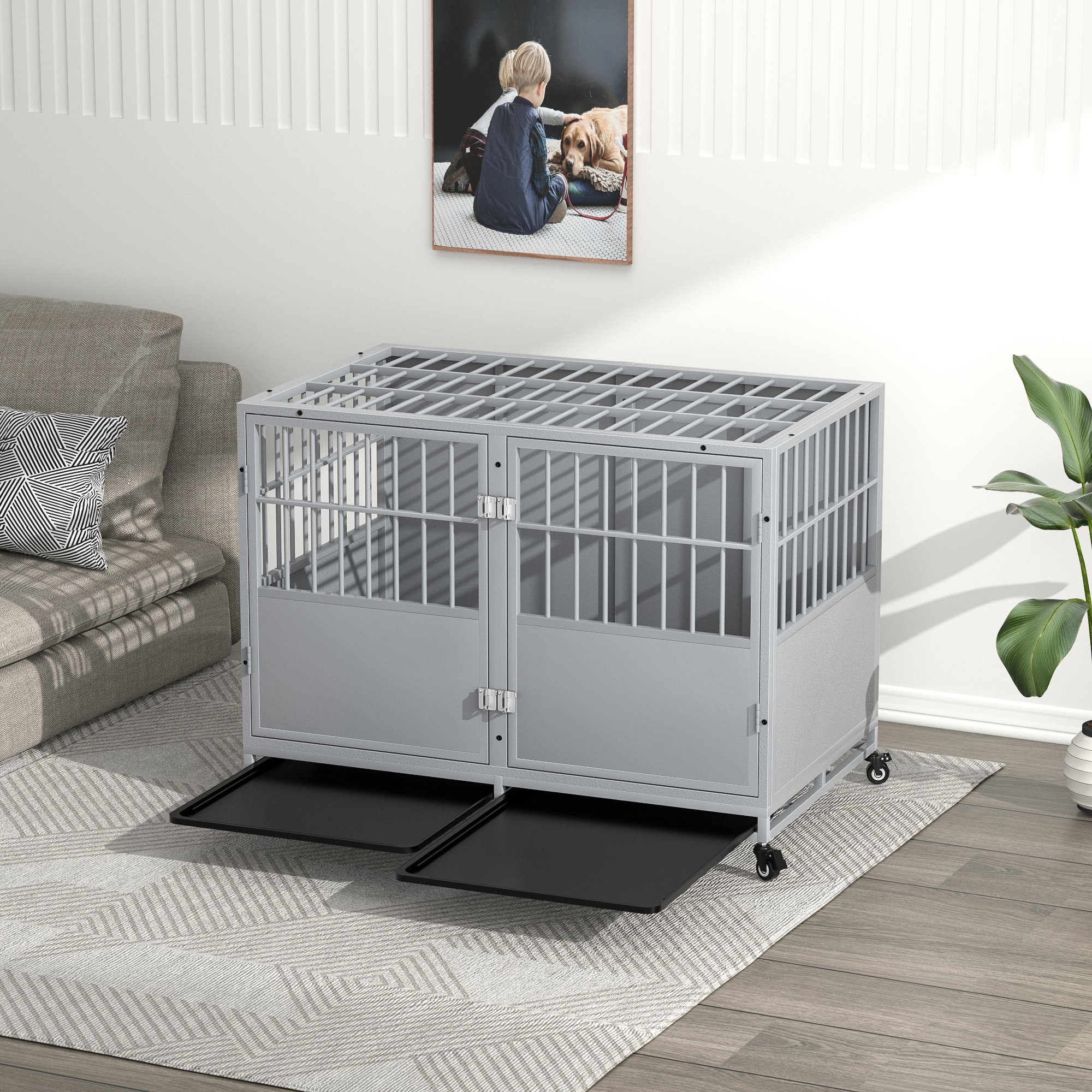 Tucker Murphy Pet™ Cage pour chien empilable et résistante, cage en ...