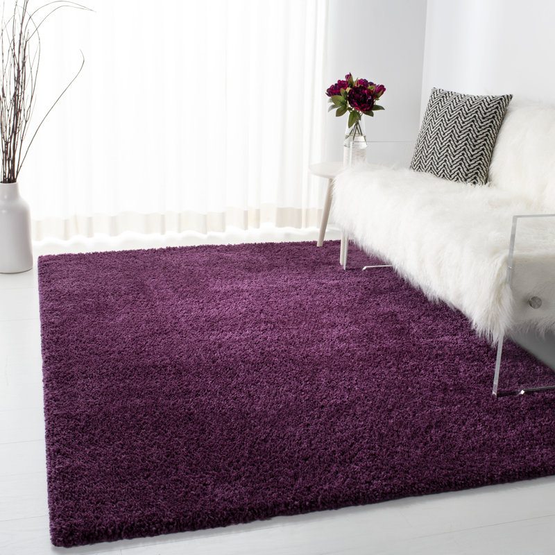 Wade Logan® Jiang Machine Woven Polypropylene Blend Purple Rug ...