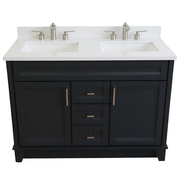 Wildon Home® Bucci 49'' Free Standing Double Bathroom Vanity with ...