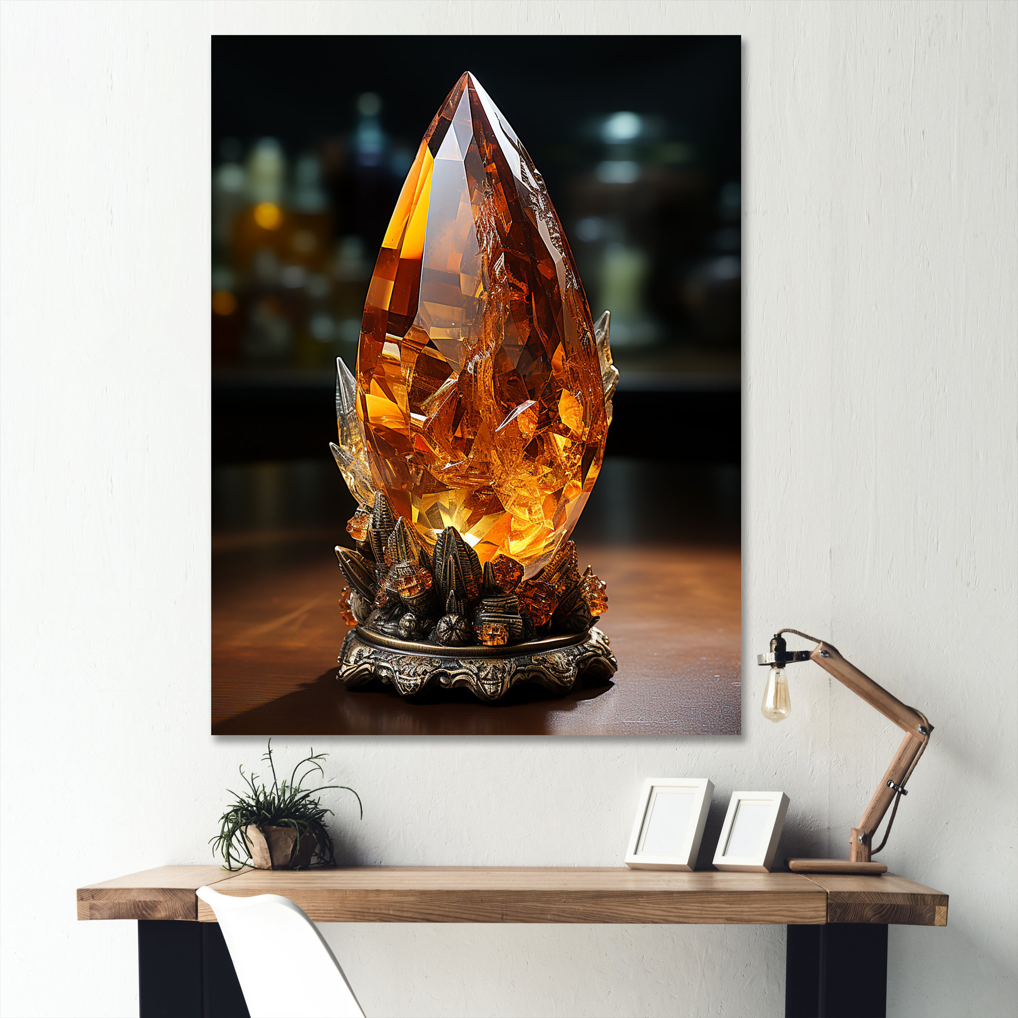 Dakota Fields Orange Black Spiritual Stone Citrine II - Spiritual Wall ...