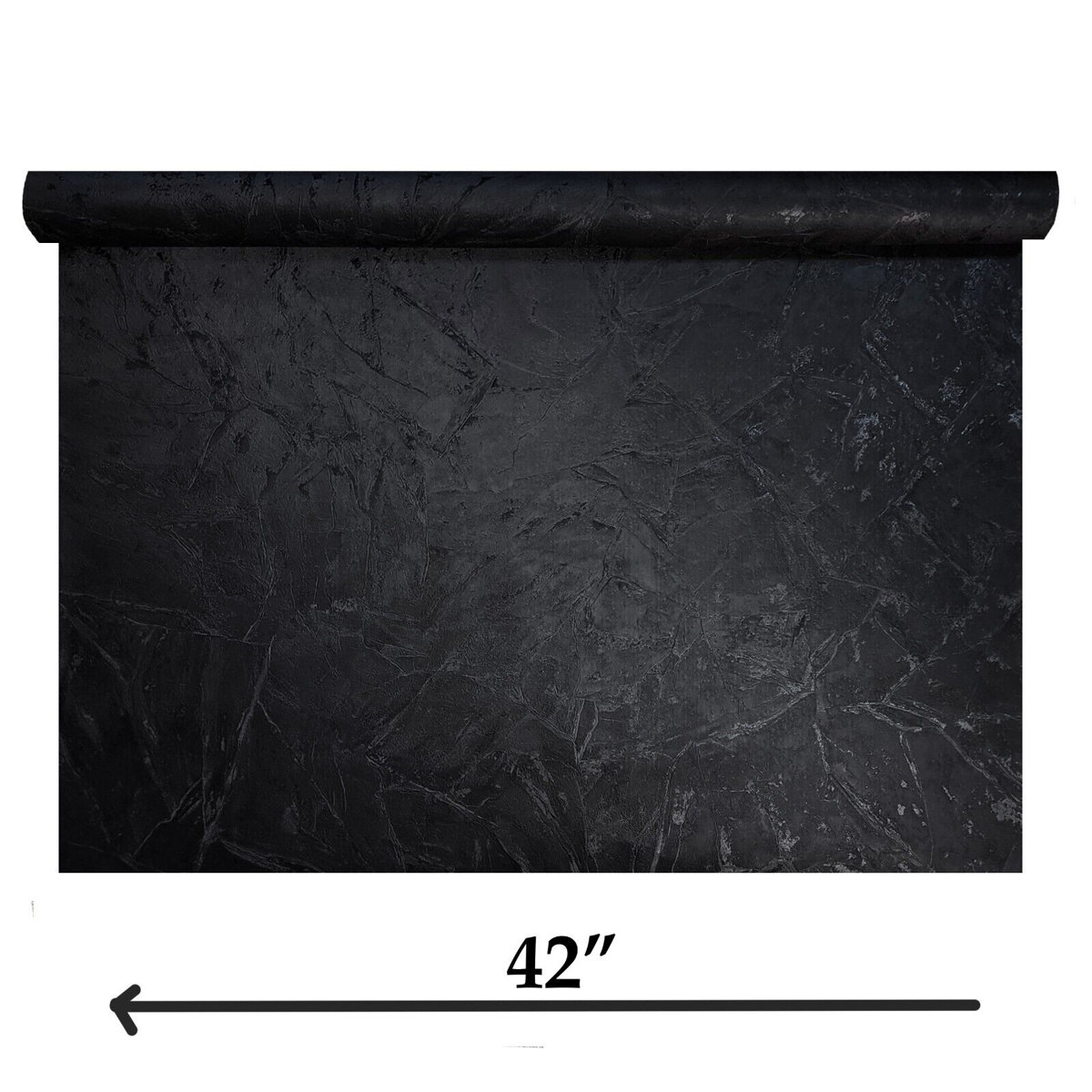 Hokku Designs Albee Plain Contemporary Shimmer Charcoal Black Faux Silk ...