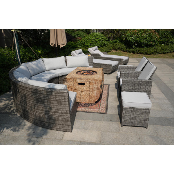 Sol 72 Outdoor™ Kenna Wicker/Rattan 12 - Person Seating Group With ...
