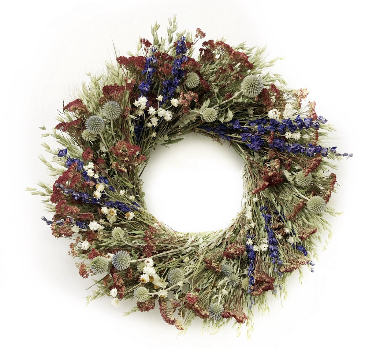 Gracie Oaks Dried Meadow Lark Floral Wreath | Wayfair