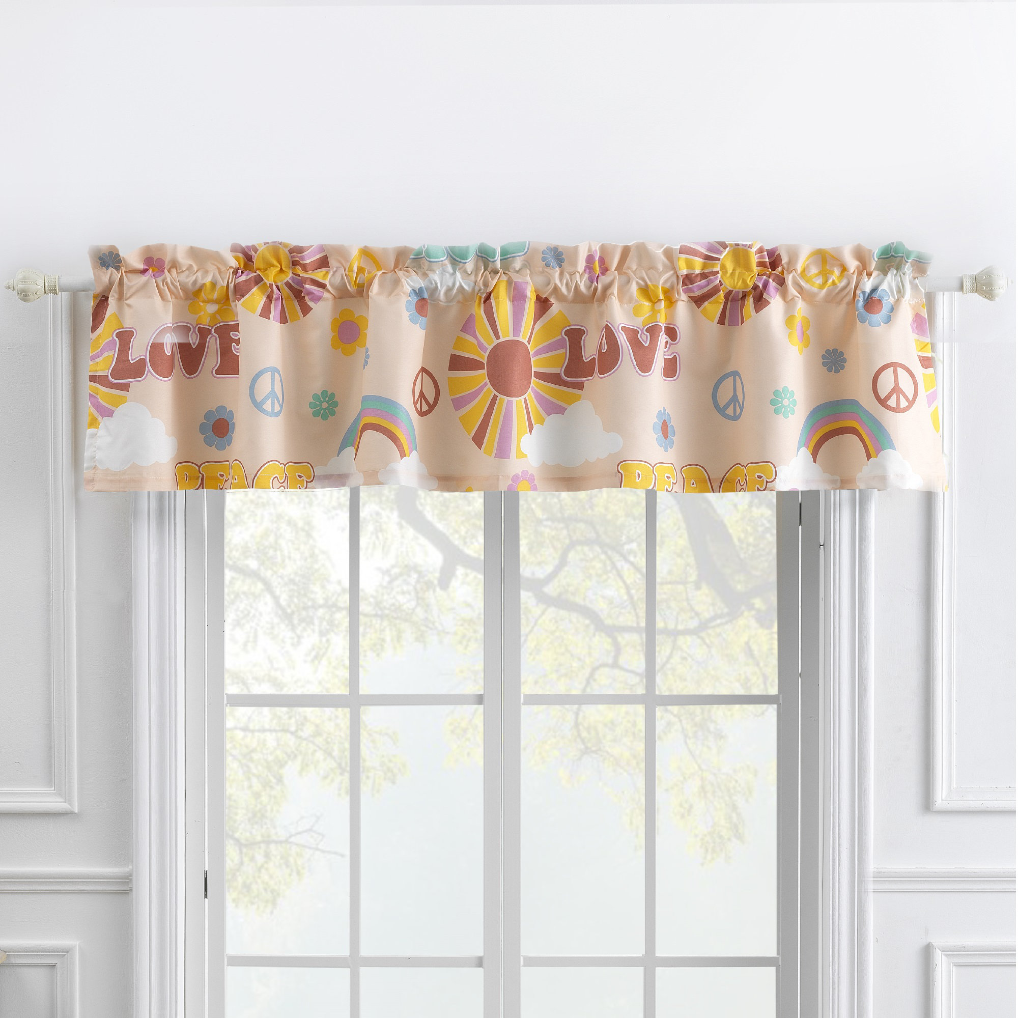 Greenland Home Fashions Cassidy Floral Tailored 84" Window Valance ...