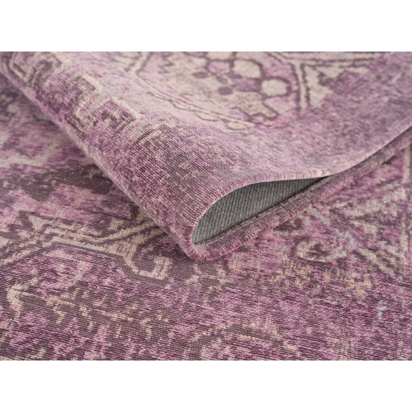 Bungalow Rose Mork Handmade Flatweave Mauve Rug | Wayfair