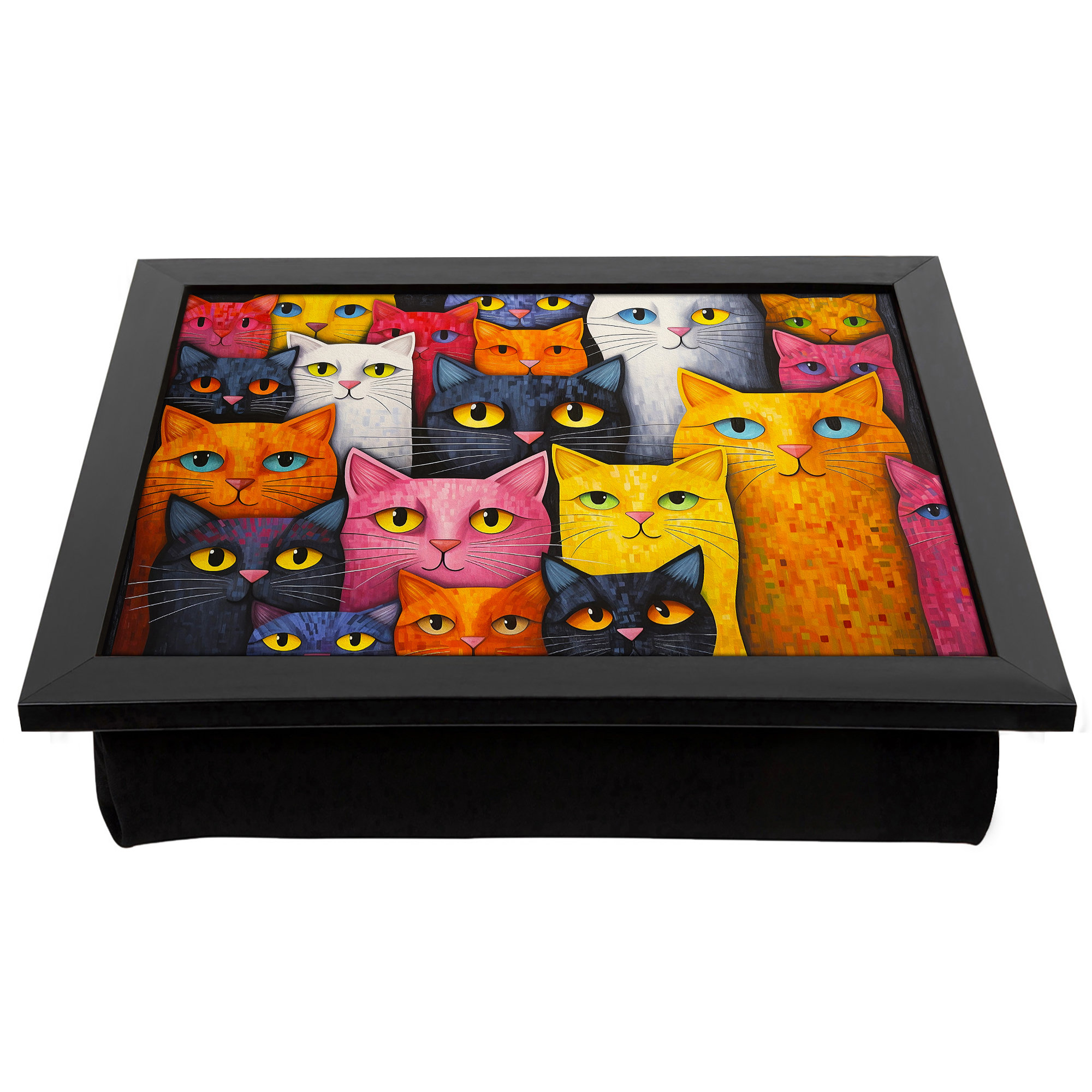 17 Stories Dadaism Cat No.1 Lap Tray with Cushion | Wayfair.co.uk