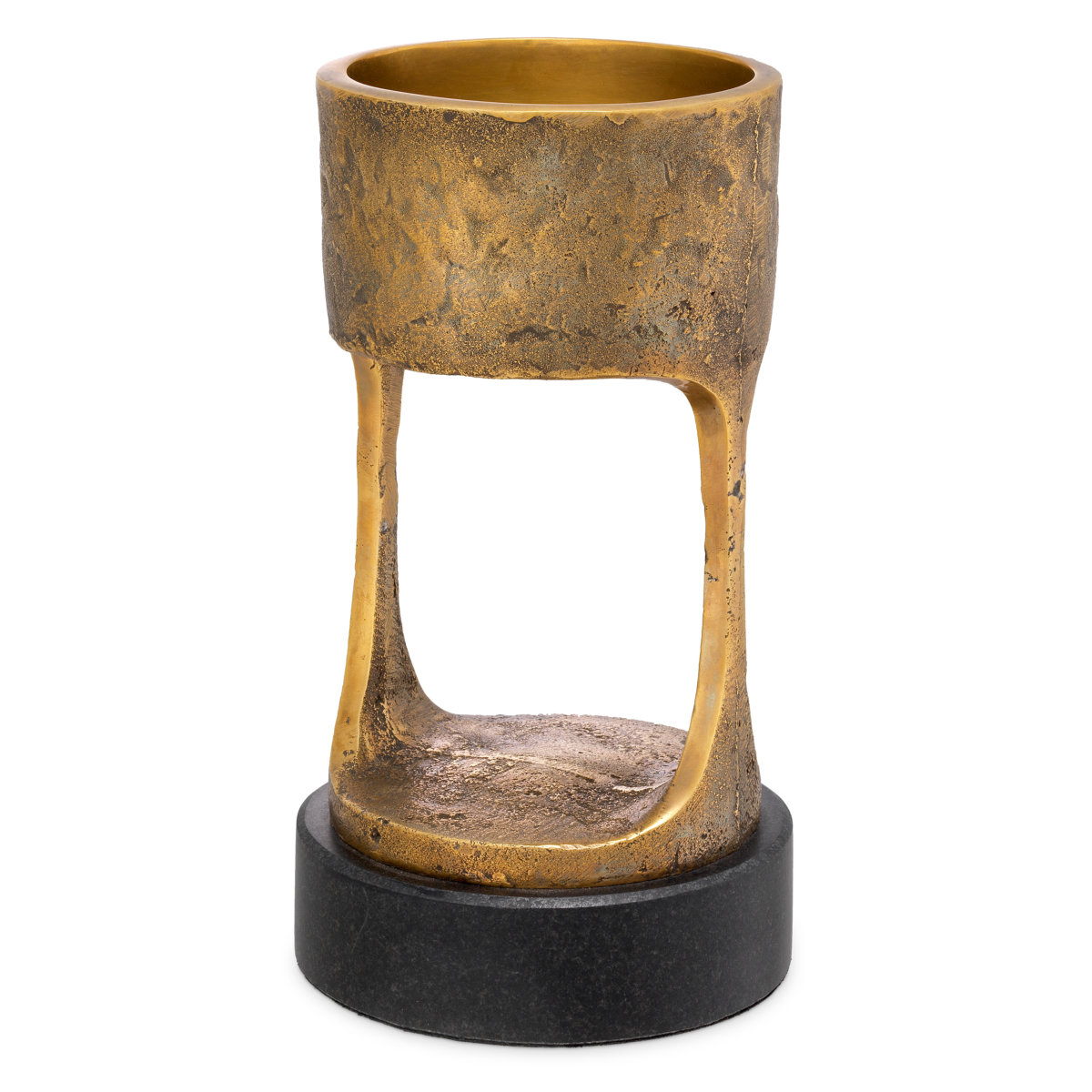 Eichholtz Bologna Brass/Granite Candlestick Holder | Wayfair