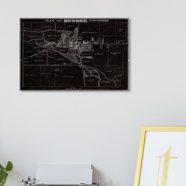 East Urban Home Map Of Dundee Township 1876 - Wrapped Canvas Graphic ...