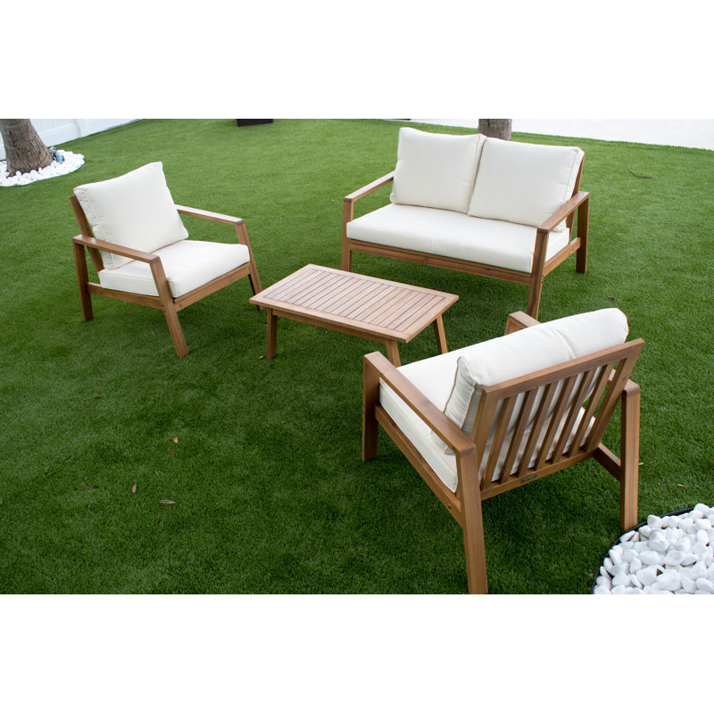 Panama Jack Westerman 4 - Person Outdoor Seating Group with Cushions ...
