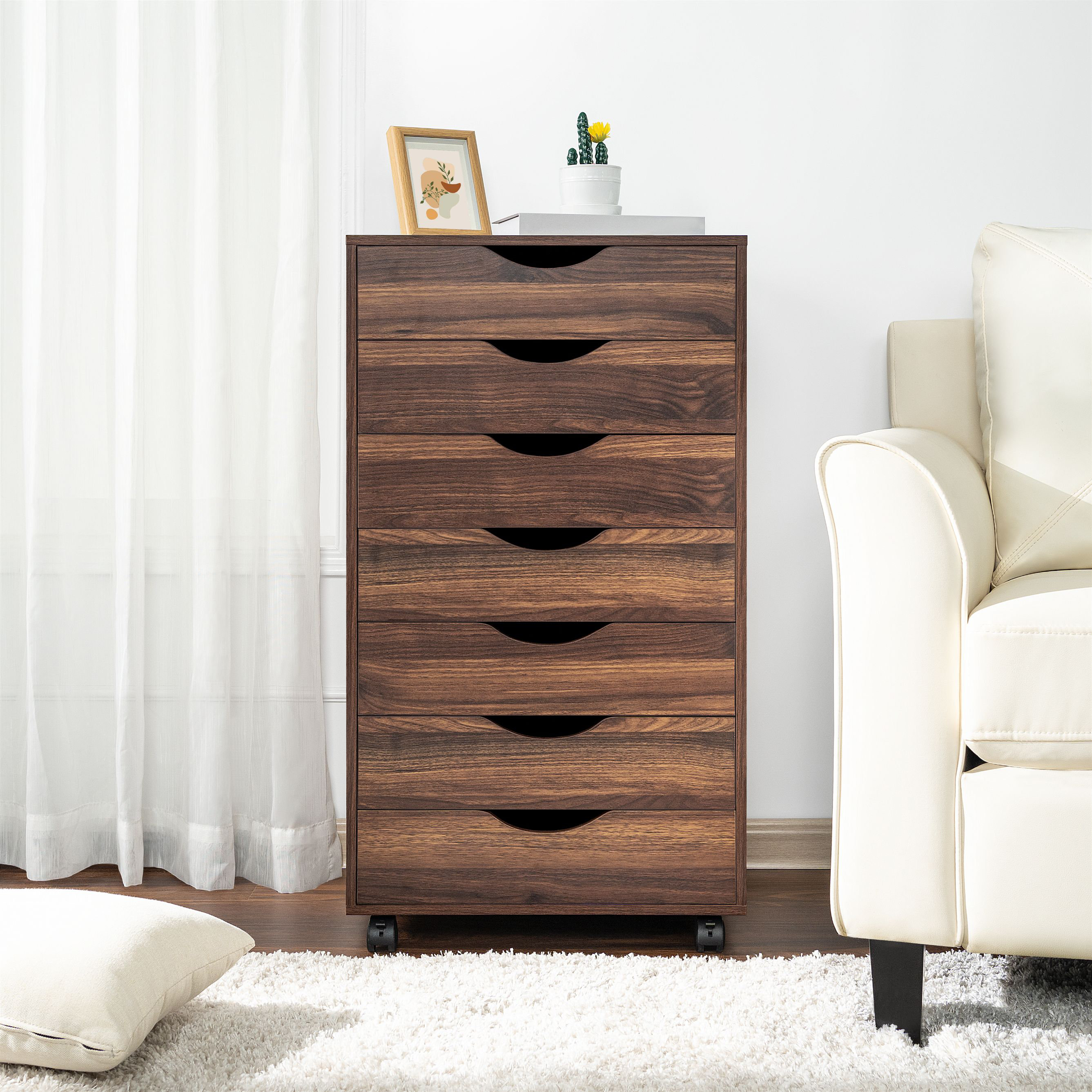 Millwood Pines Brixen 7 Drawer Storage Cabinet, rolling storage office ...